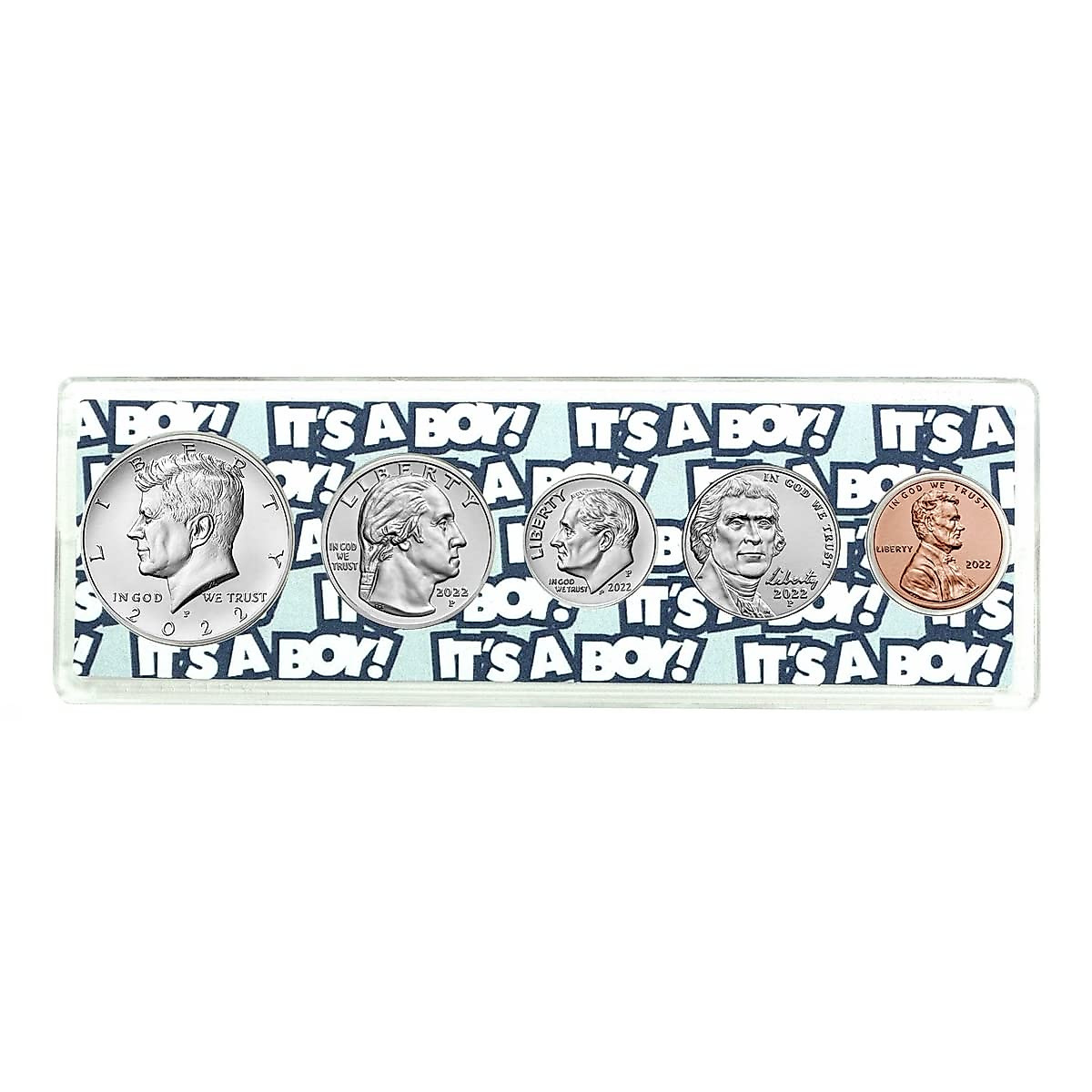 2022 5 Coin Birth Year Set in"It's a Boy" Holder Uncirculated