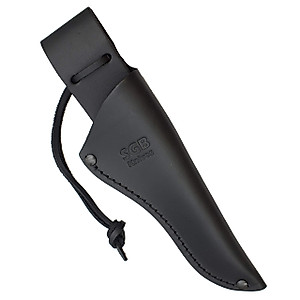 PUMA SGB Trail Guide Layered Black G10 Hunting Knife with Leather Sheath