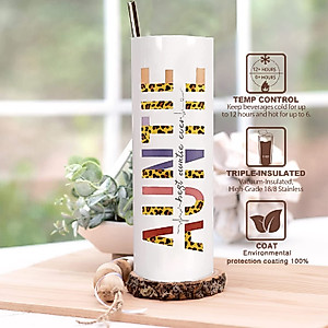 Ceovfoi Aunt Tumbler with Lid and Straw, Best Auntie Ever Gift, 20 oz Aunt Stainless Steel Insulated Tumbler, To My Aunt Coffee Mug from Niece, Birthday/Mother's Day/Christmas Gifts for Auntie
