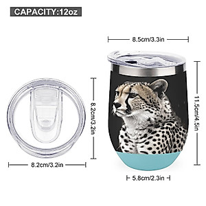 Stainless Steel Insulated Cup, Cheetah Print 304 Stainless Steel, Smooth Round Rim Ideal for Office, Home, And Gift Giving