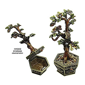 Bonsai Tree Jeweled Trinket Box with Austrian Crystals, #2