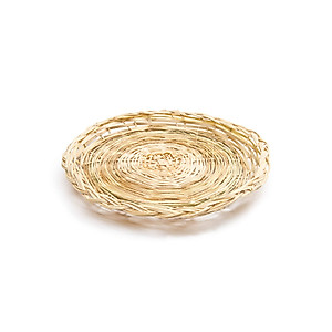 Fox Run Brown Wicker Paper Plate Holders, 9.75 x 9.75 x 0.5 inches