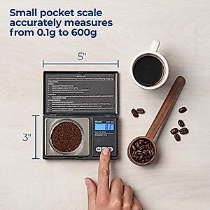 AWS - Digital Pocket Weight Scale - 600 G x 0.1 G - (Black)