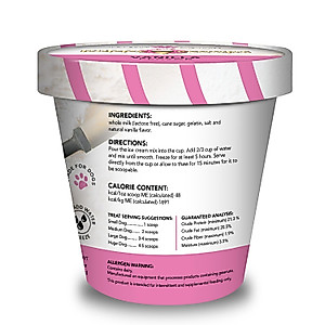 Puppy Scoops Dog Ice Cream Mix - Just Add Water and Freeze at Home, Powder Mix with Ice Cream Cup and Reusable Lid, Ice Cream Mix for Dogs (Vanilla Flavor), 4.65 oz - Made in USA