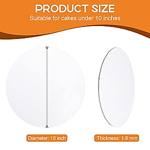 25-Packs Cake Boards 10 inch round， White Cake Board Rounds，White Cake Circles Rounds Base Food-Grade Cardboard Cake Plate for displaying cakes,bread, desserts（Thin and sturdy）