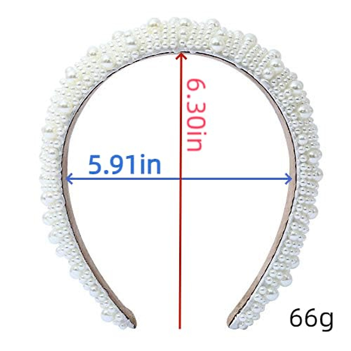 FEDANS Pearl Headbands for Women Bulky Fashion Head Band Design Bridal Elegant Wedding Headwear Wide Hairbands For Girl