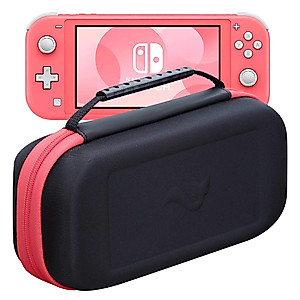 ButterFox Large Carrying Case for Nintendo Switch Lite, Fits Charger, Large Storage Pouch for Switch Lite Accessories - Black/Blue