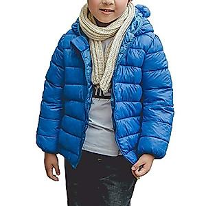 WUSENST Baby Boys Girls Winter Coats Hoods Light Puffer Down Jacket Outwear with Pockets