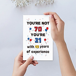Ulbeelol Funny 70th Birthday Card, Happy 70th Birthday Card, Humorous 70 Years Old Bday Card for Grandma Father Husband Him...