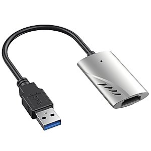 youcheng Video Capture Card 4k, HDMI Capture to USB Video Capture Device, 1080P HD 60fps Live Broadcast and Recording Video Audio Capture Device