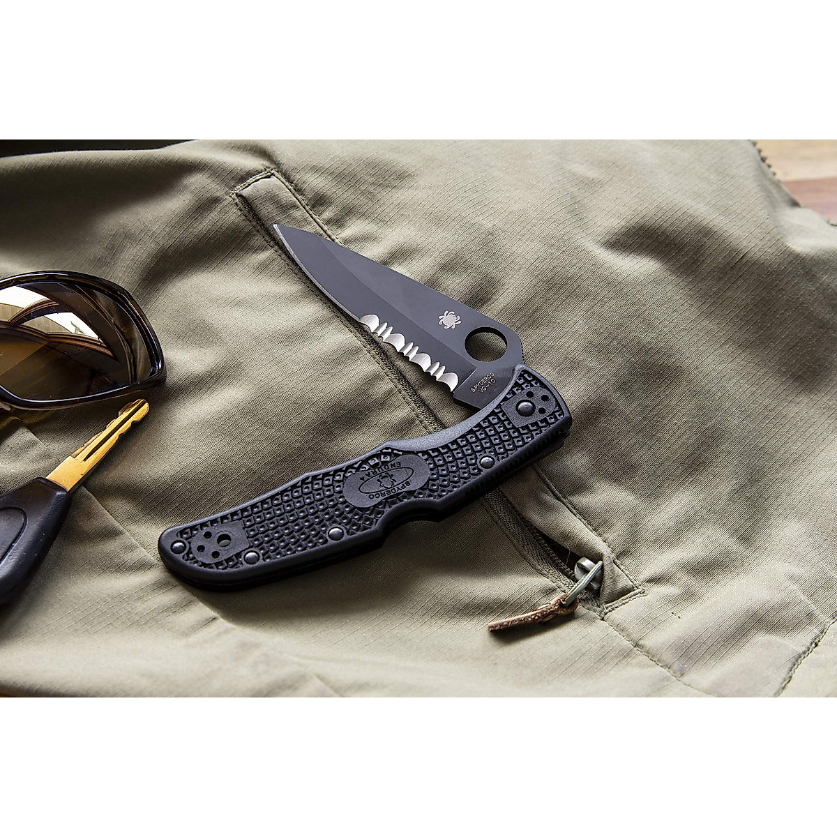 Spyderco Endura 4 Signature Knife with 3.80" VG-10 Steel Blade with Emerson Opener and FRN Handle - PlainEdge - C10PGYW