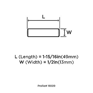 Amerock | Cabinet Knob | Sterling Nickel | 1-15/16 inch (49 mm) Length | Bar Pulls | 10 Pack | Drawer Knob | Cabinet Hardware
