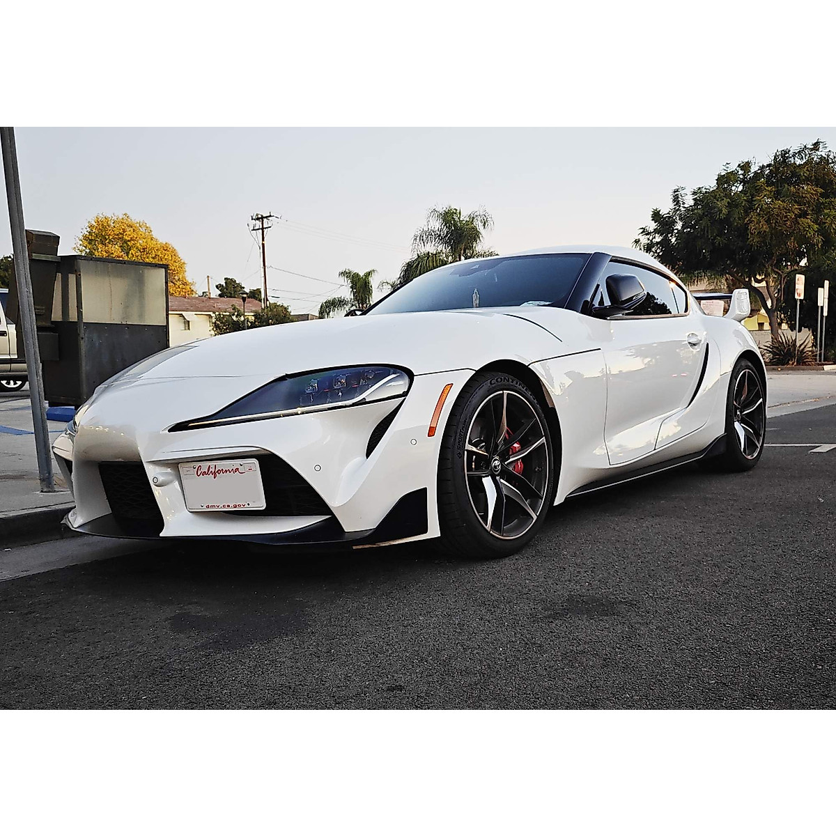 iJDMTOY Compatible with 2020-up Toyota Supra GR No Drill Front Bumper Tow Hook License Plate Mounting Bracket Adapter Kit