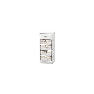 Baxton Studio Madelia Modern and Contemporary White Finished Wood and 1-Drawer Storage Unit