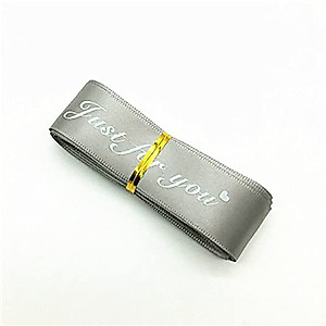 10/25mm*5Yards Letter Printed Polyester Satin Ribbon for Wedding Decor DIY Handmade Bow Craft Valentine's Day Gifts Wrapping