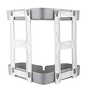 Bathroom Corner Shelf - Muti-Function Double Layers Corner Storage Shelf Rack Organizer for Bathroom Kitchen Bedroom