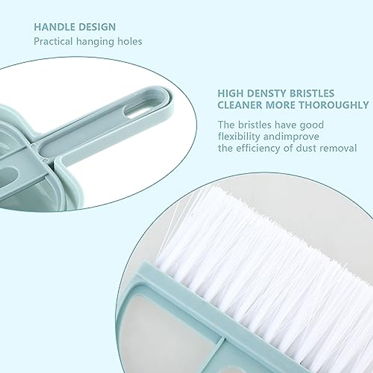 Mini Broom and Dustpan Set, Small Dust Pans with Brush Hand Broom Dustpan Brush Dust Pan and Broom/Dustpan Combo Set for Desk, Countertop, Sofa, Key Board Office, Kitchen, Pet Nest (Blue)