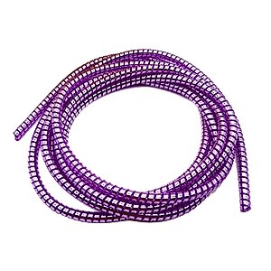 Spring Protection Cover Cable, Colorful Cable Saver Wrap, 1.4M Wire Cord Protector, USB Cable Protector Cable Winder(Purple)