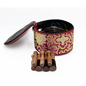 SANSKAR NEPAL Tibetan Singing Bowl Set of 7 High Sided Black with Carry Box | Bells for Meditation and Yoga | Sound Therapy Instruments | Singing Bowl Set for Chakra Healing
