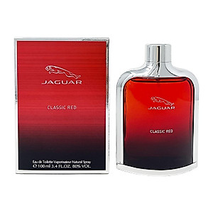 Jaguar Classic Red Eau De Toilette Spray for Men, 3.4 Ounce