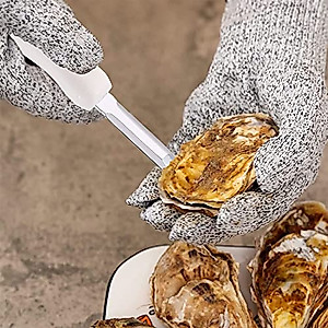 Tiankohelan Oyster Shucking Knife,Stainless Steel Oyster Knife for Oyster Clam Scallop In Shell(White)