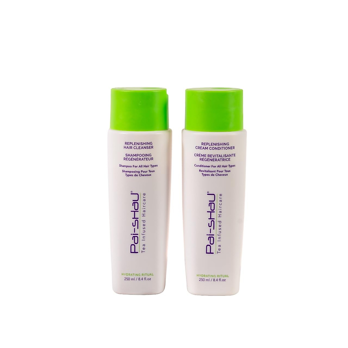 Pai-Shau Replenishing Cleanser and Conditioner Set - Hydrating Shampoo and Conditioner for All Hair Types - 2x250ml