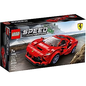 LEGO Speed Champions 76895 Ferrari F8 Tributo Toy Cars for Kids, Building Kit Featuring Minifigure (275 Pieces)