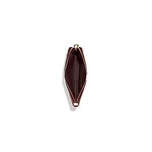COACH Dempsey Large Corner Zip Wristlet In Signature Jacquard With Stripe Patch (Wine Multi)