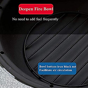 NEWCES Safety Certification Wood Burning Barbecues Grills Garden Fire Pit BBQ Grill Big Fire Bowl Barbeque Grill Charcoal Barbecues Grills for Grilling & Campfire & Cooking