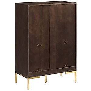 Crosley Furniture Juno Record Storage Cube Bookcase, Dark Brown