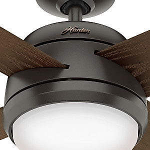 Hunter Fan Company, 59615, 52 inch Oceana Noble Bronze Wet Rated Ceiling Fan with LED Light Kit and Wall Control