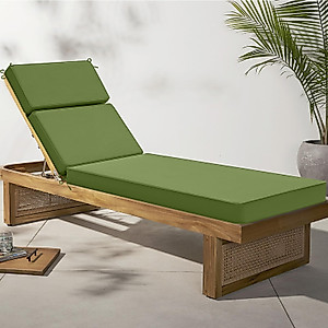 idee-home Chaise Lounge Cushions Outdoor, Lounge Chair Cushions for Outdoor Furniture Thick Comfortable Water Resistant Lounge Patio Replacement Cushion 72in.L x 21in.W x 3in.T