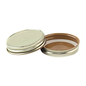 North Mountain Supply B07PBLCCHV Regular Mouth Metal One Piece Mason Jar Safety Button Lids (Pack of 72, Gold Hi-Heat)
