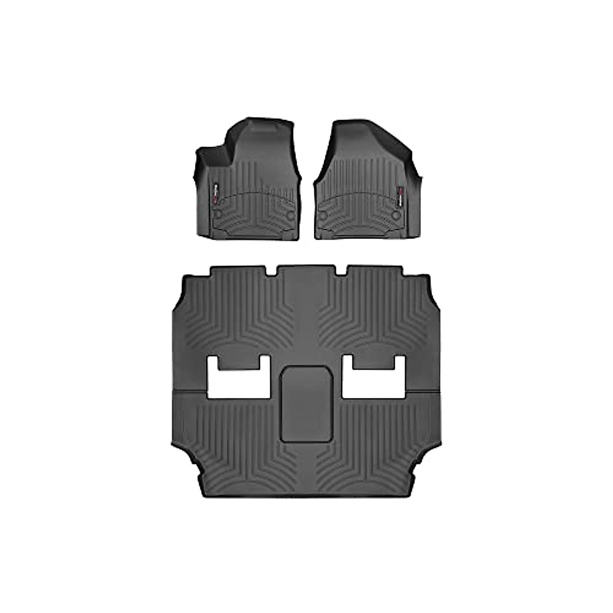 WeatherTech Custom Fit FloorLiners for Chrysler Pacifica, Voyager - Full Set (44945-1-2), Black
