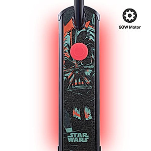 Jetson Disney Darth Vader Kids' Electric Scooter, 7 Miles Per Hour, 4 Miles Max Range, 60-Watt Motor, Light-Up Deck, Height-Adjustable Handlebar, Ages 8+, JDRVDR-ELE