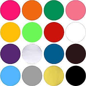 JANYUN 6528pcs Colored Dot Stickers,1/4" Small Color Labels Coding Circle Round Coding Dot Labels Stickers 16 Colors