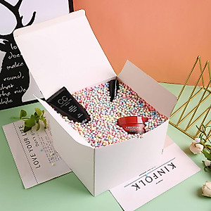 SHIPKEY 10 Pack White Cardboard Gift Boxes with lids |4x4x4inch Square Boxes | Small Gift Boxes Suitable for Party, Wedding, Christmas, Holidays, Birthdays and All Other Occasions