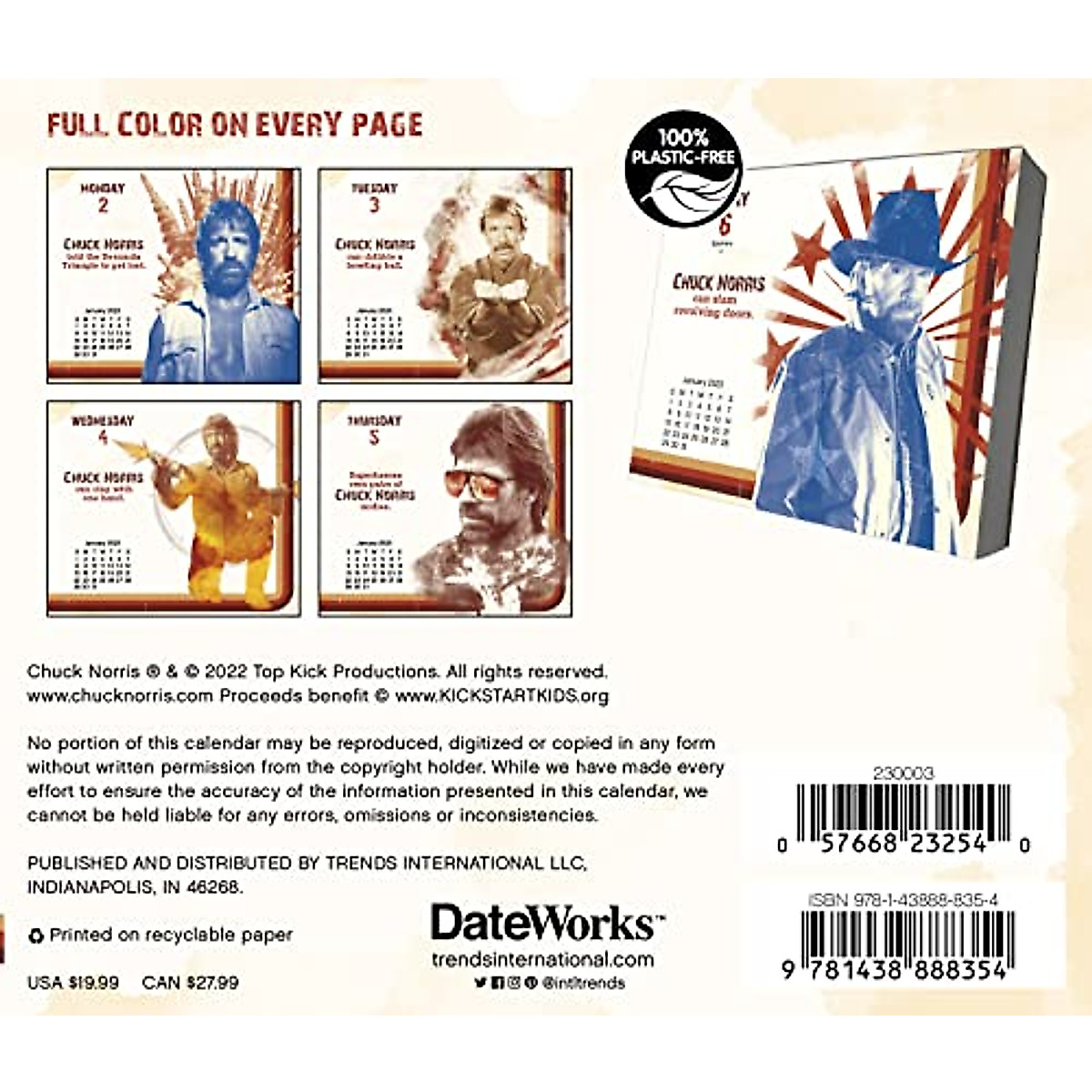 2023 Chuck Norris Day-at-a-Time Box Calendar