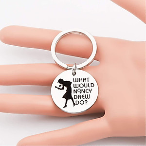 BLEOUK Movie Inspired Gift What Would Nanci Do Keychain Gift for Fans (Nanci)