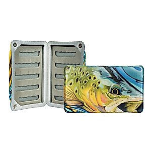 COLDWATER FLY FISHING - Light Weight Floating Designer Trout Picture Fly Box - Medium Vest Size
