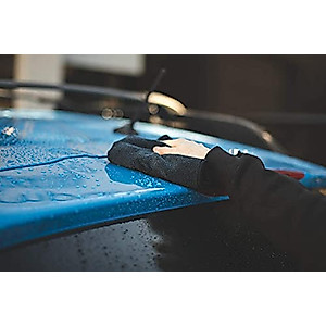 The Rag Company - Car Wash Towel - Professional Microfiber Auto Detailing and Drying Towels, Lint-Free, Streak-Free, Great for General Cleaning, 320gsm, 16in x 27in, Red + Grey + Black (6-Pack)