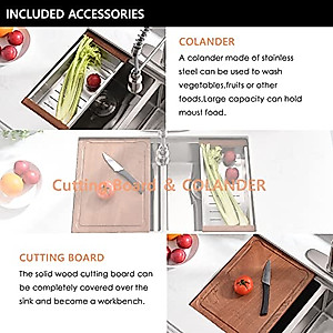 30 Inch Kitchen Sink Double Bowl Stainless Steel-HACHENL 30"×18" Undermount Double Bowl Kitchen Sink Workstation Ledge SUS304 Stainless Steel Kitchen Sink 10 Inch Deep 50/50 Double Bowl Kitchen Sinks