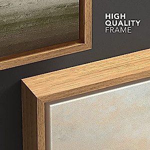 wall26 Framed Canvas Print Wall Art Watercolor Dusk Sky Over Green Field Nature Wilderness Illustrations Modern Rustic Relax/Calm Cool for Living Room, Bedroom, Office - 24x36 Natural