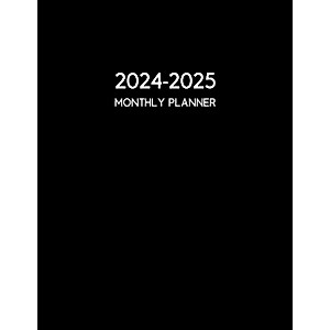 2024-2025 Monthly Planner: Simple 2 Years Schedule Organizer from January 2024 to December 2025 (Minimalistic Black Cover)