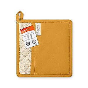 Full Circle Kind Collection Plant-Dyed Organic Cotton, Pot Holder, Turmeric