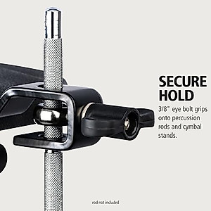 Meinl Percussion Block with Adjustable Mount, Low Pitch – NOT MADE IN CHINA – For Perc Rigs, Drum Set or Marching Band, TWO-YEAR WARRANTY (MPE4R)