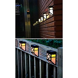 RRH Garden Lights Solar Powered Solar Garden Light Outdoor Garden Villa Courtyard Decoration Lamp Home Yard Fence Gate Door Post Wall Lamp Landscape Path Lights (Size : 6 Pieces)
