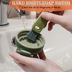 Ieesspd 3 in 1 Cup Lid Cleaning Brush Set - Multi-Functional, Efficient and Durable Brushes for Bottle Gap, Tight Spaces Cup and Portable Cup，Lid Cleaner with Brush(3 Pcs)