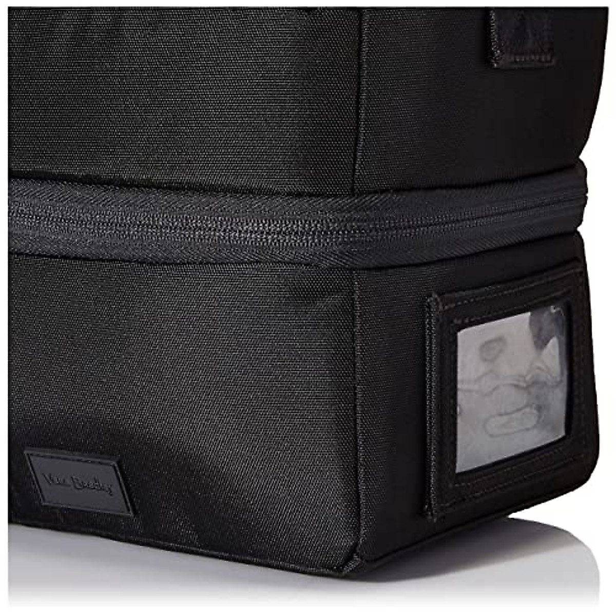 Vera Bradley Women's Recycled Lighten Up ReActive Expandable Lunch Cooler Lunch Bag, Black, One Size