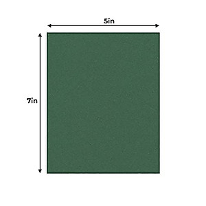 Hunter Green 5x7 Backing Board - Uncut Photo Mat Board (10-Sheets)